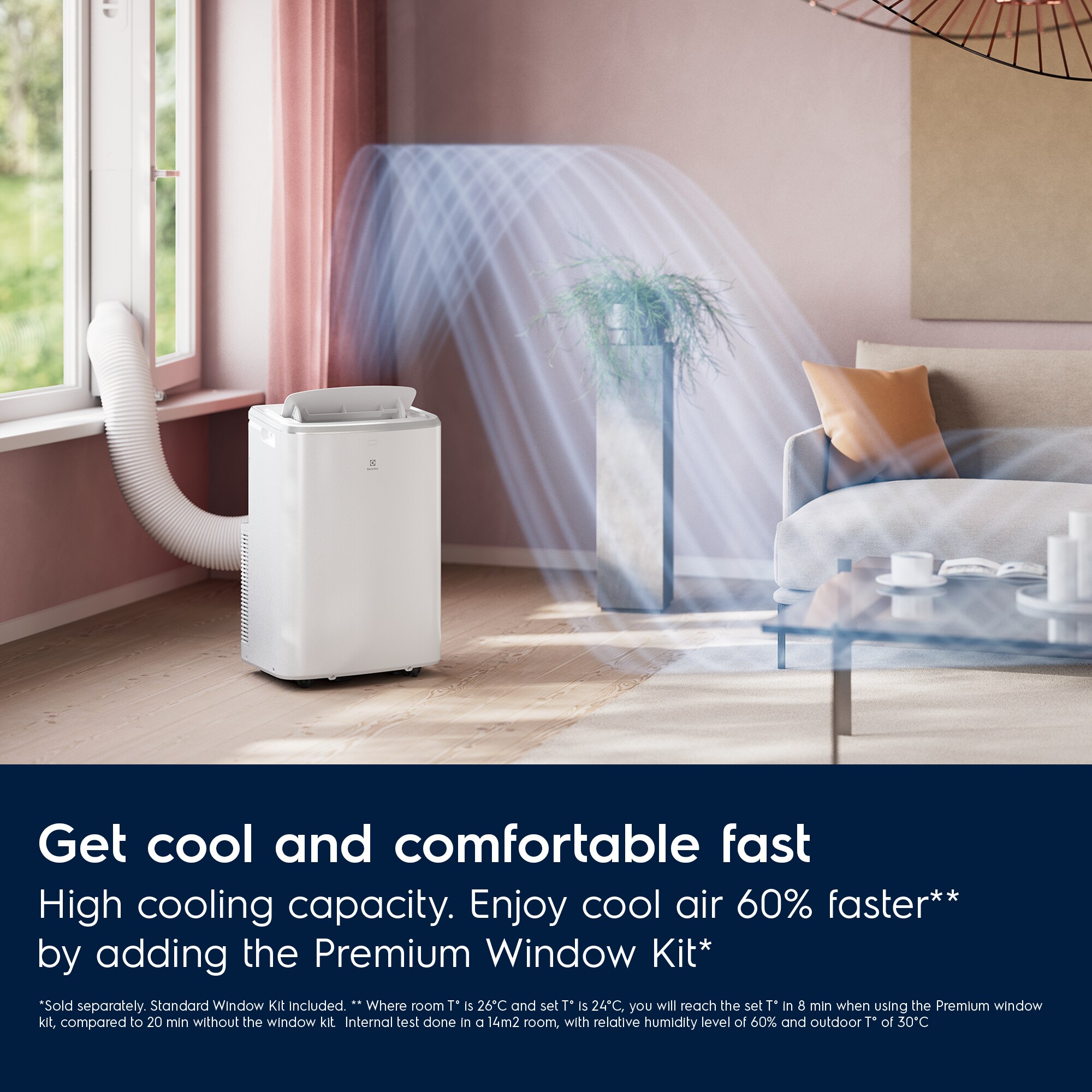 Comfort 600 Portabel AC BTU 9000 Flyttbar air conditioner | Electrolux